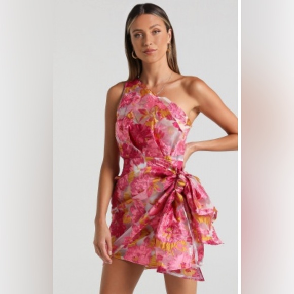 Reverse | Dresses | Reverse Pink And Yellow Floral Midi Dress | Poshmark